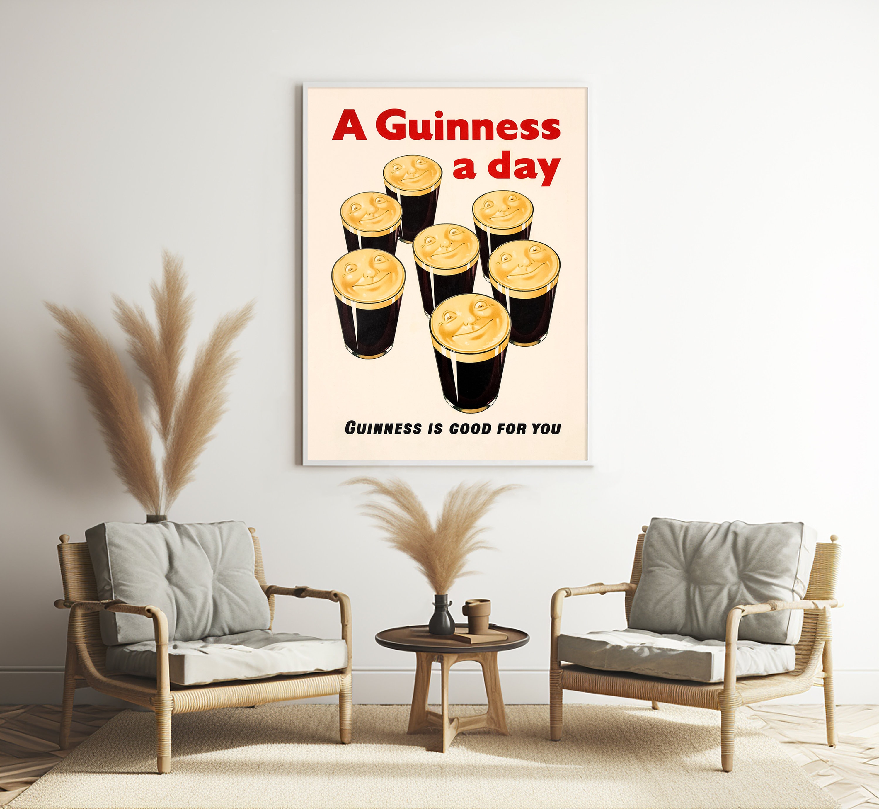 Guinness Beer Vintage Poster: John Gilroy Irish Advertising Art - Etsy