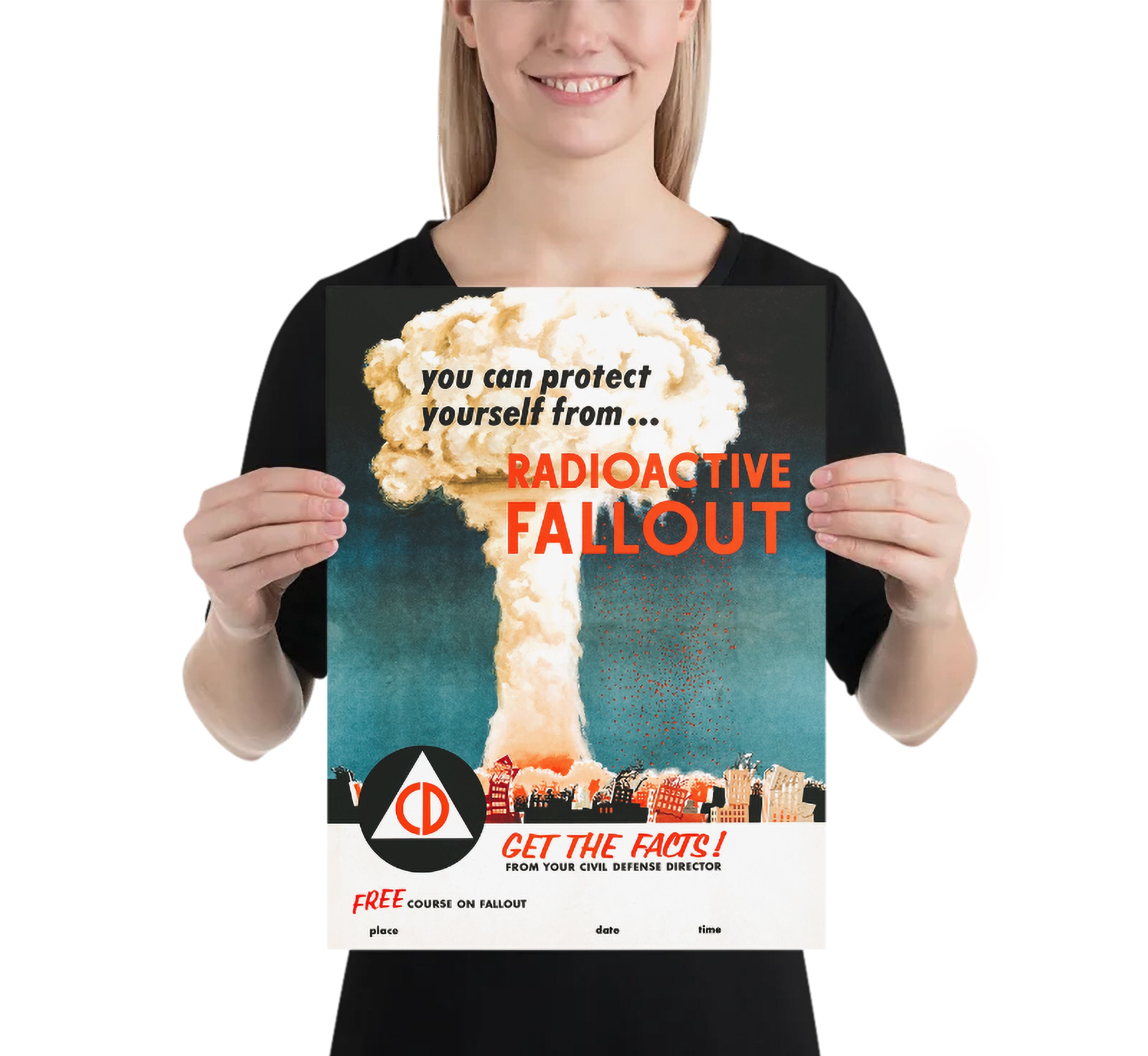 Nuclear Fallout Vintage Advertising Propaganda Poster Vintage Office ...