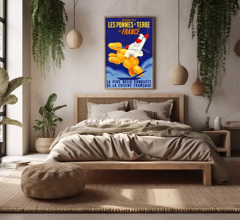 Pommes De Terre De France French Potatoes Vintage Advertising Poster ...