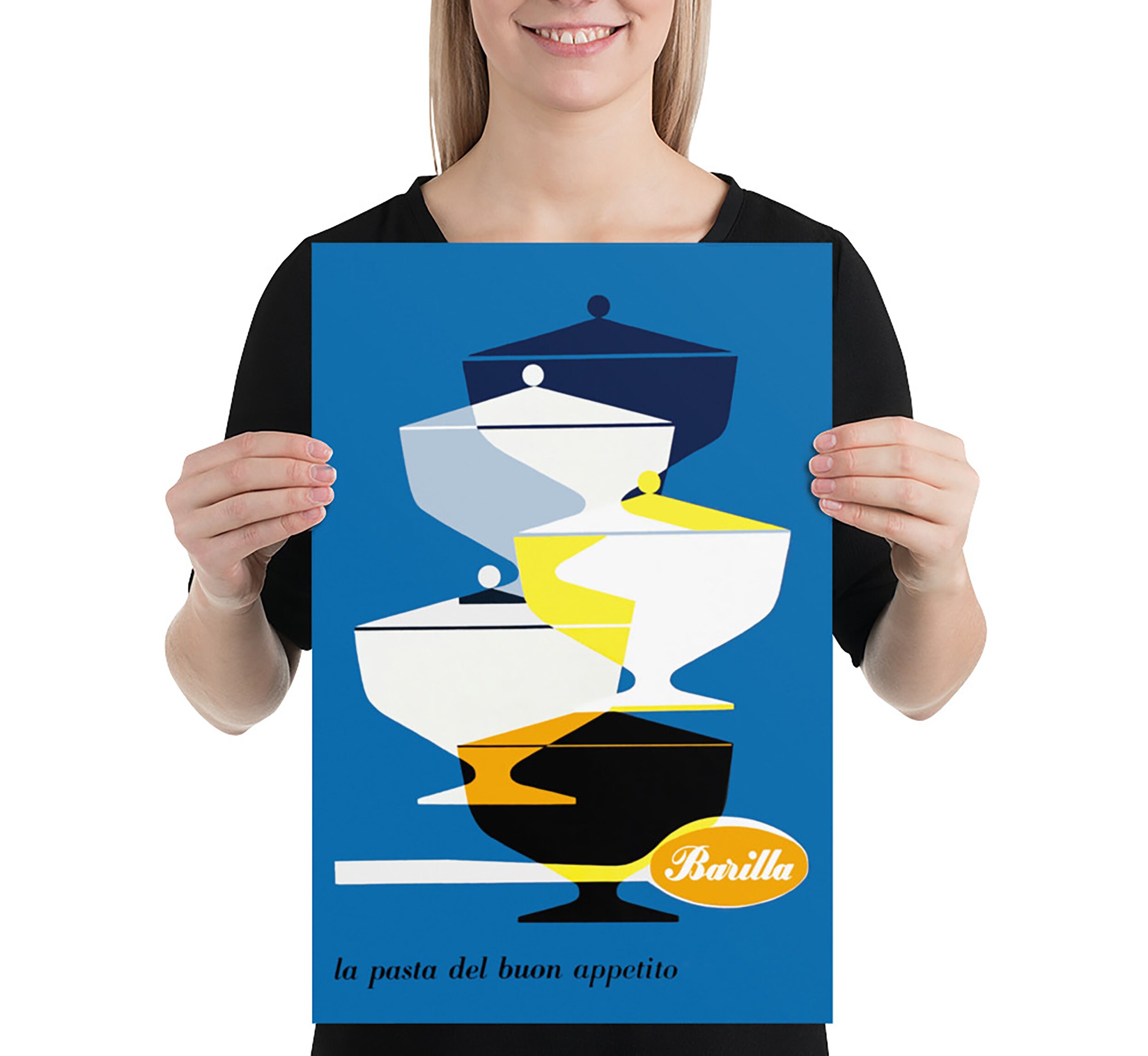 Barilla Pasta Vintage Advertising Poster, Vintage Kitchen Decor, Extra ...