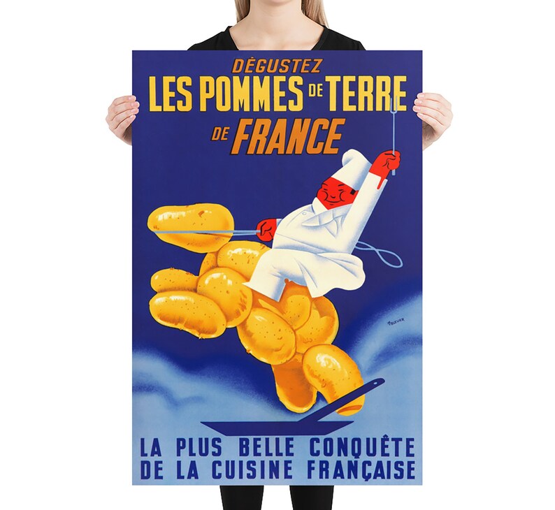 Pommes De Terre De France French Potatoes Vintage Advertising Poster ...
