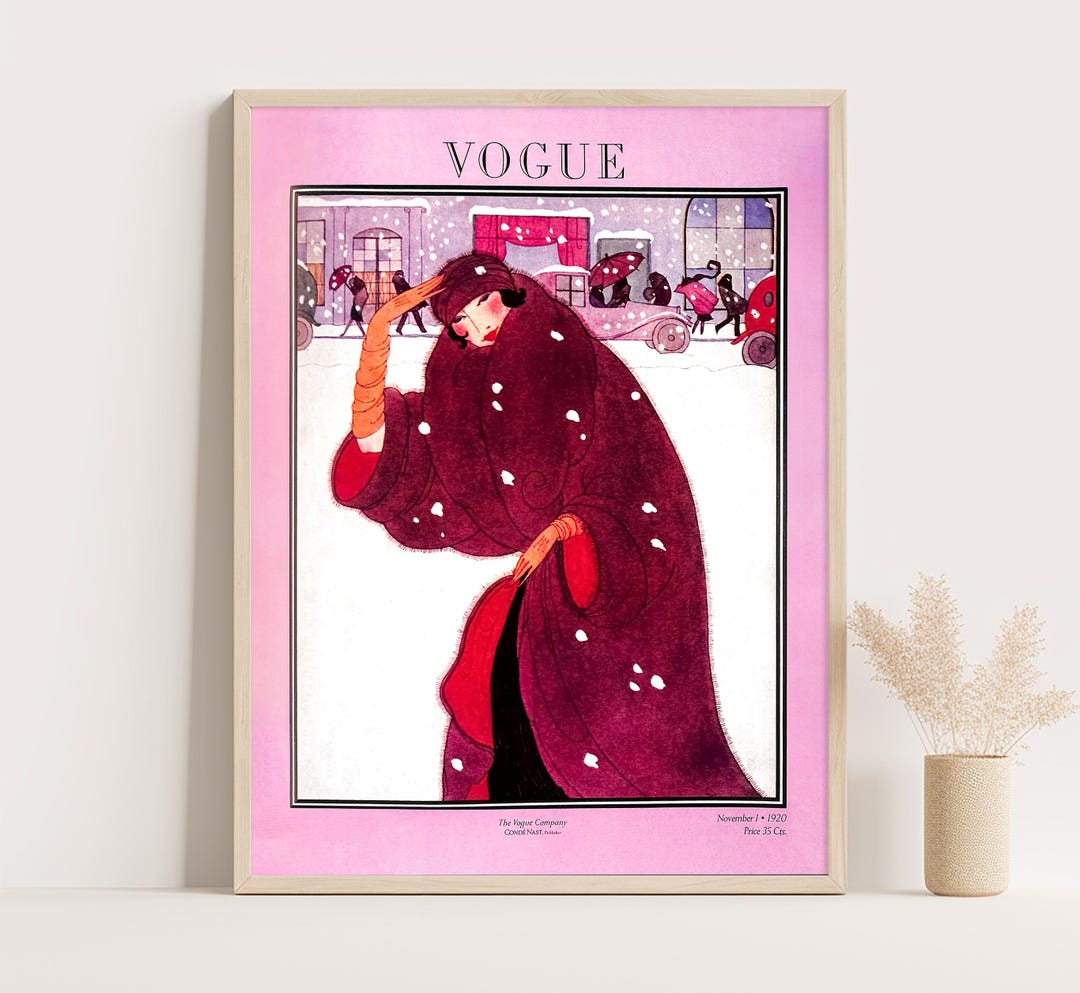 Vogue Poster Vintage Vogue Advertising Vintage Fashion Poster Bedroom ...