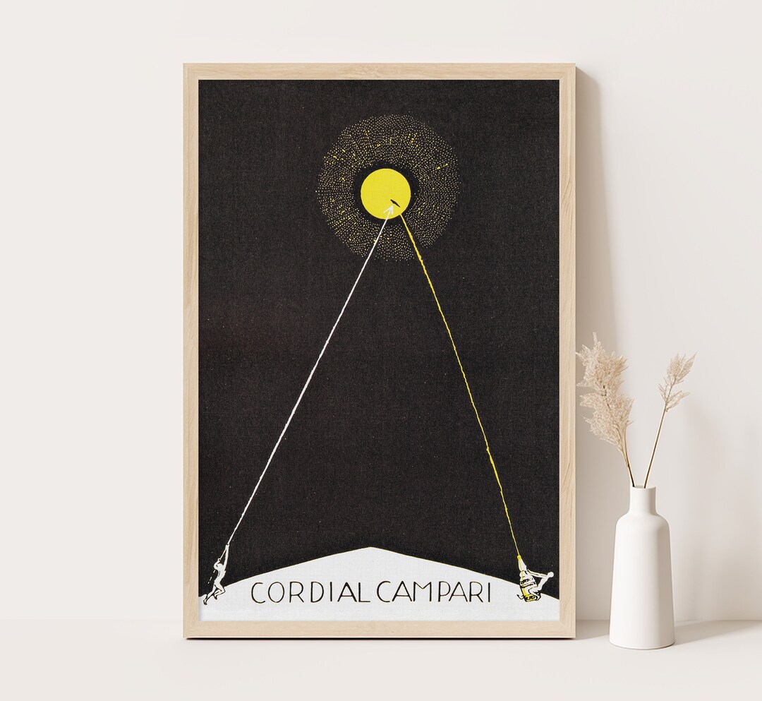 Cordial Campari Poster, C. 1930s, Minimalist Art, Vintage Italian ...