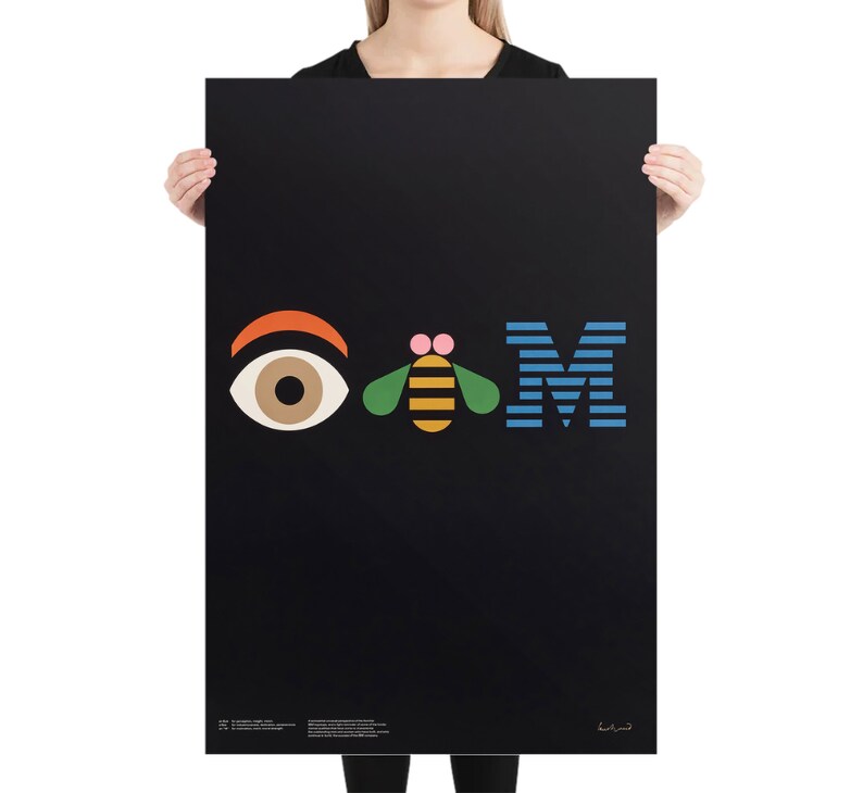 Iconic IBM Vintage Advertising Poster Vintage Office Decor Extra Large ...