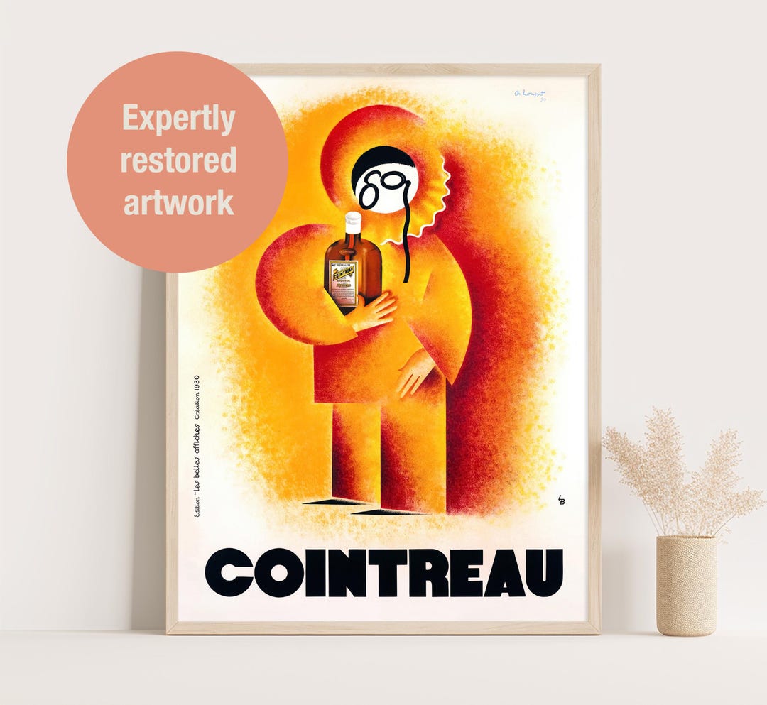 Vintage Cointreau Poster by Charles Loupot: 1939 Art Deco Bar Art - Etsy