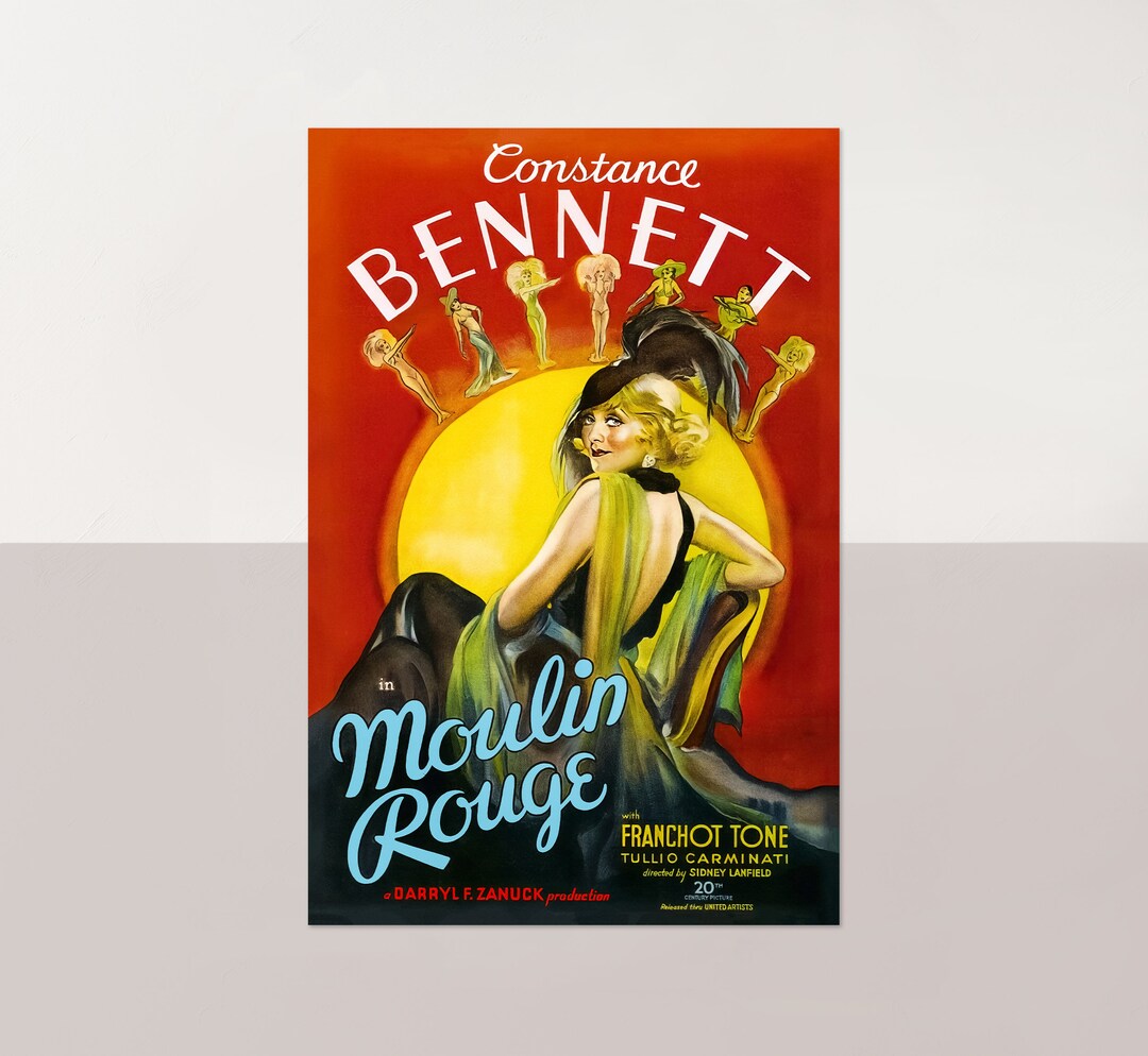 Moulin Rouge Vintage Advertising Poster Vintage Bedroom - Etsy