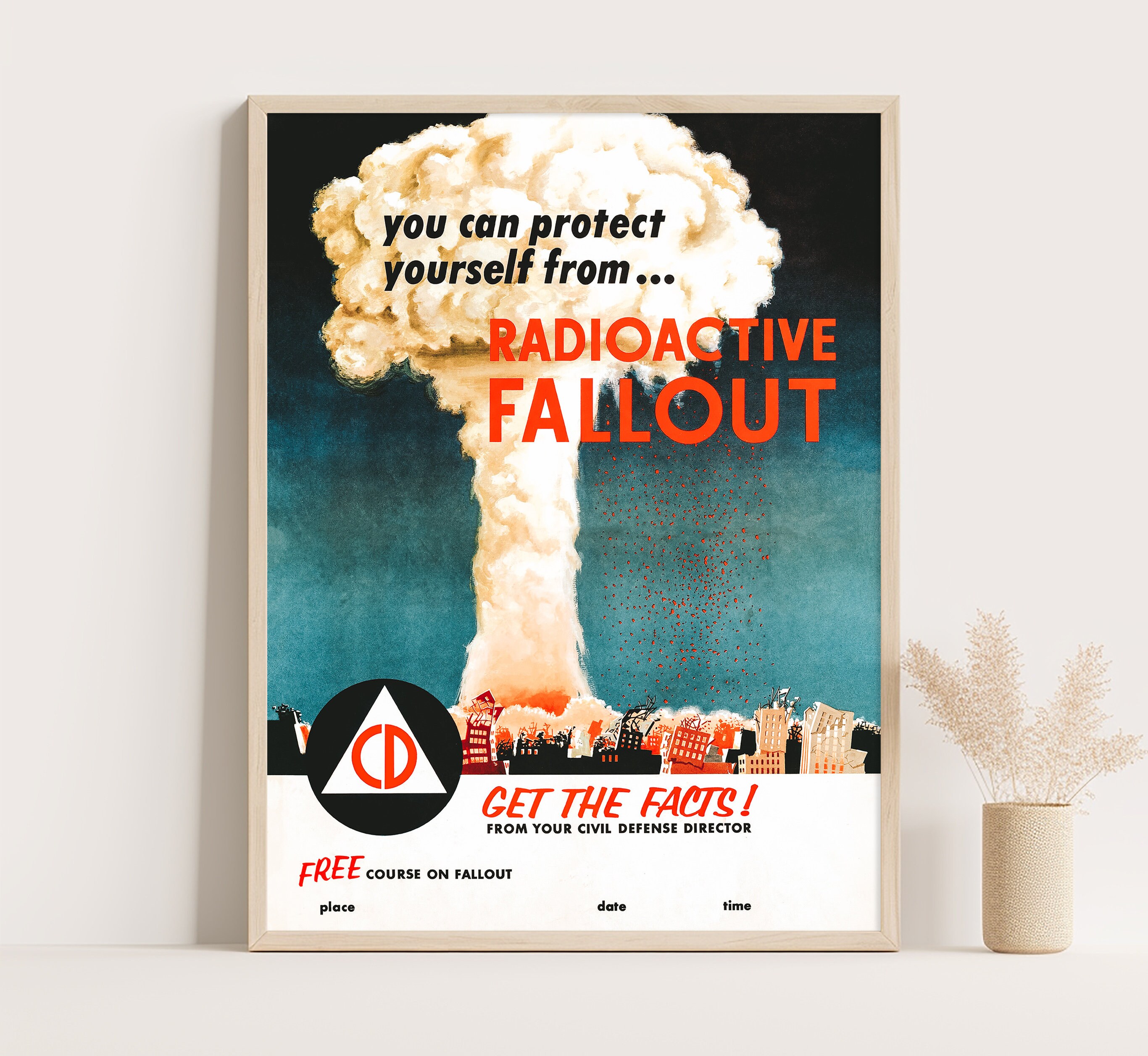Nuclear Fallout Vintage Advertising Propaganda Poster Vintage Office ...