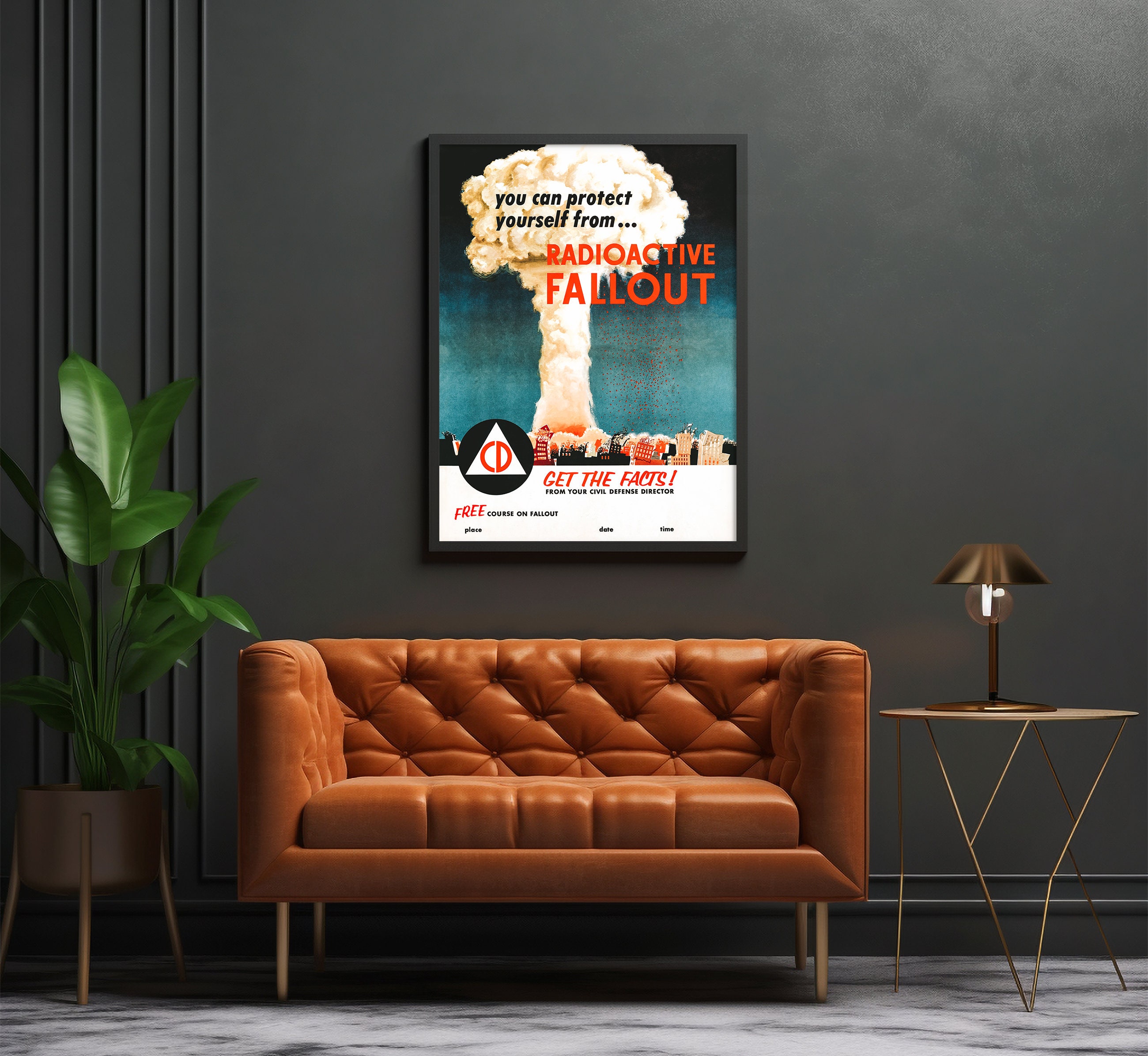 Nuclear Fallout Vintage Advertising Propaganda Poster Vintage Office ...