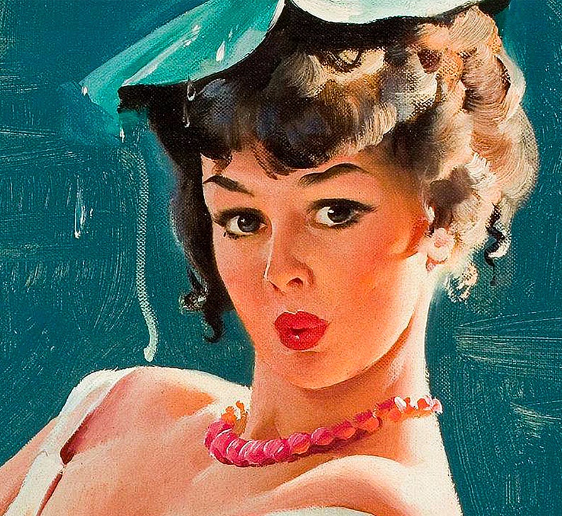 Pin up Girl Wall Art Pin up Art Print Vintage Bathroom Decor 16x20 ...