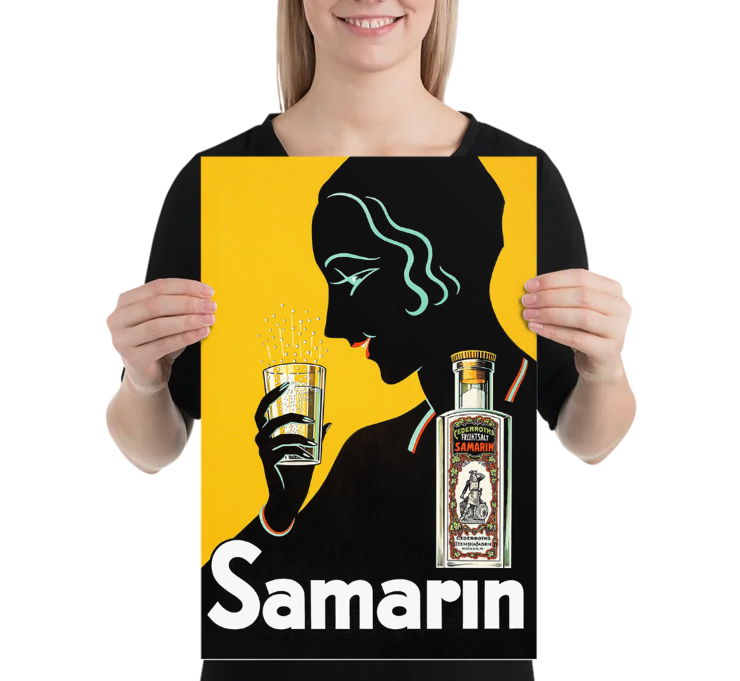 Samarin Heartburn Remedy Vintage Advertising Poster Vintage Kitchen ...