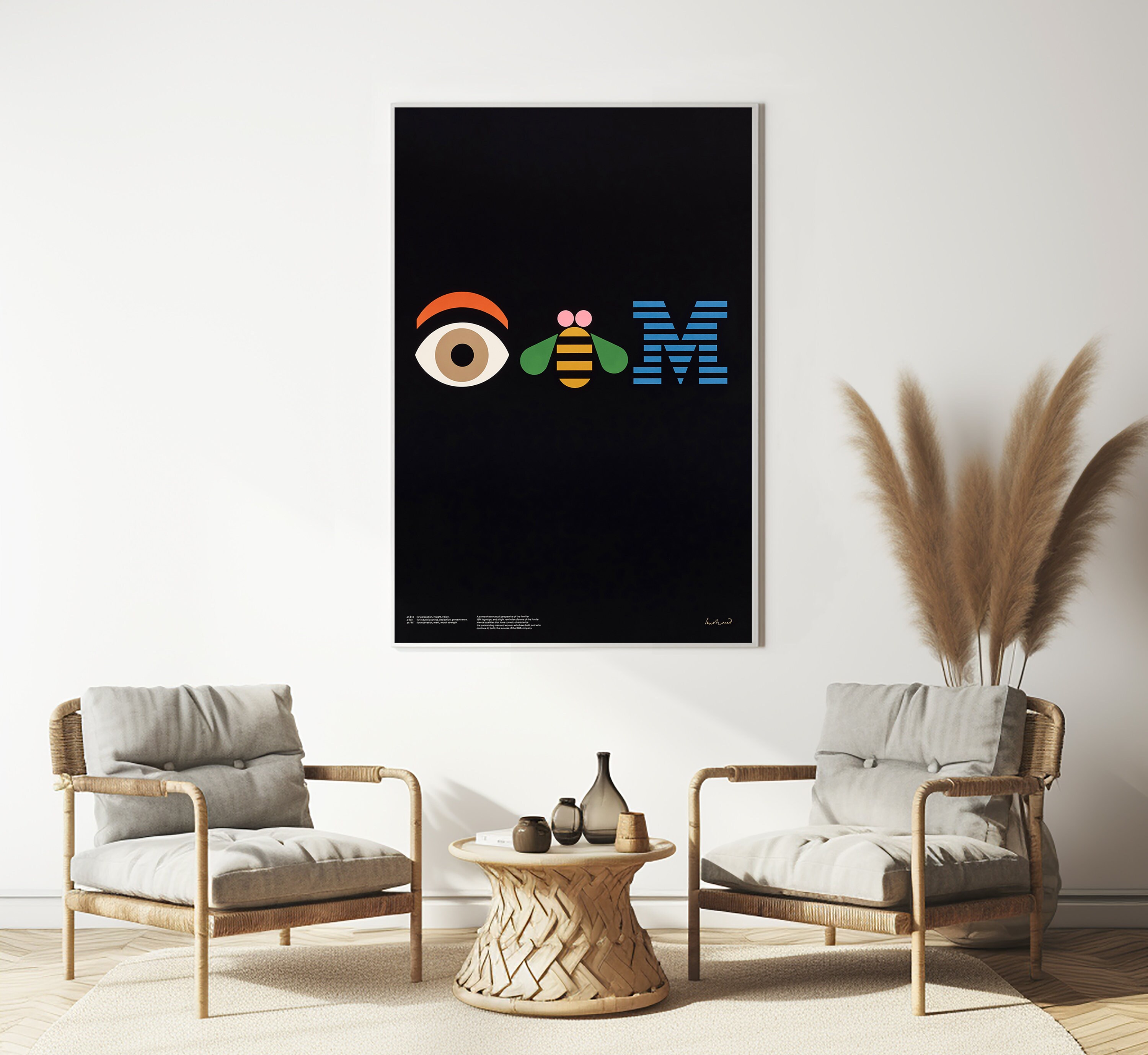 Iconic IBM Vintage Advertising Poster | Vintage Office Decor | Extra ...