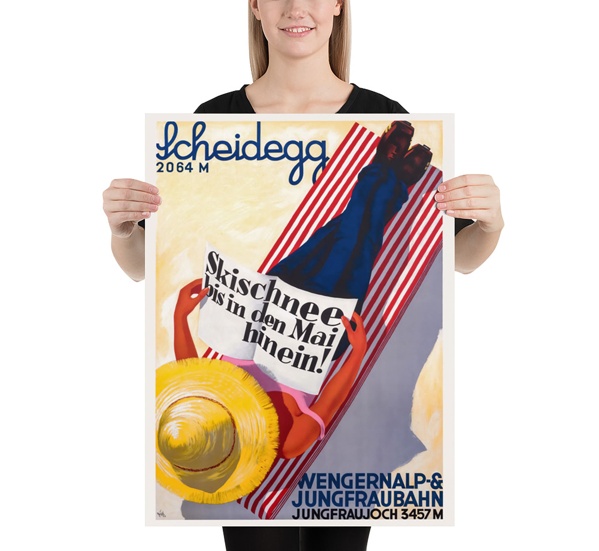 Vintage Advertising Poster of Scheidegg, Germany Spa and Open-air ...