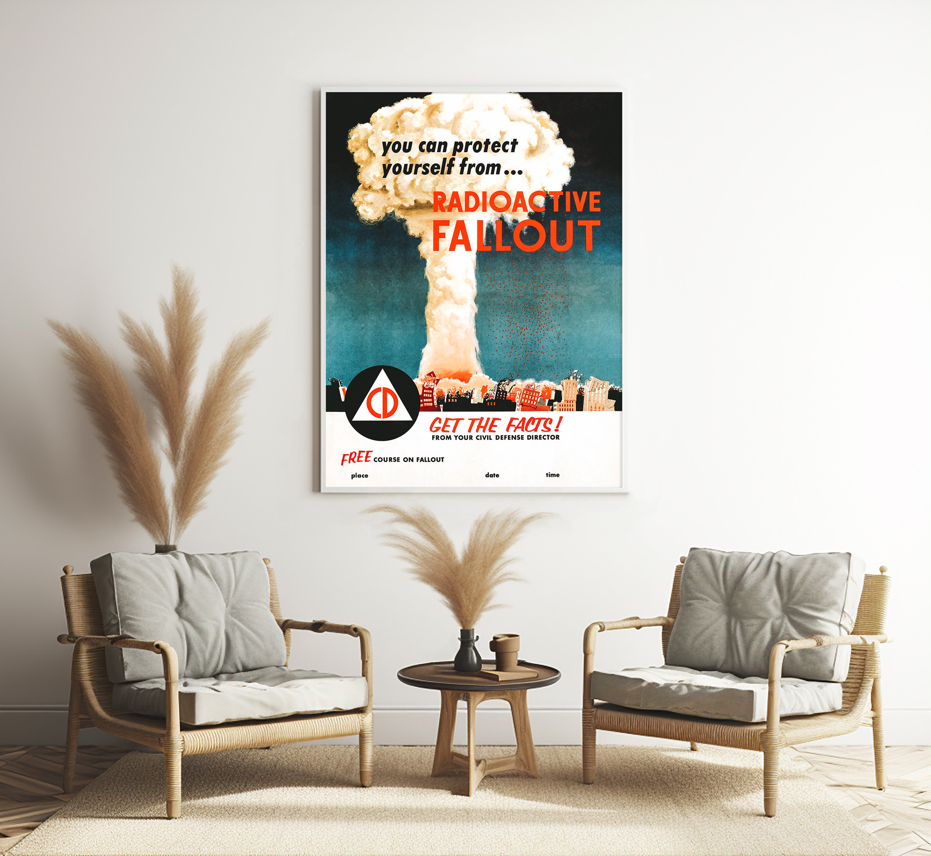 Nuclear Fallout Vintage Advertising Propaganda Poster Vintage Office ...