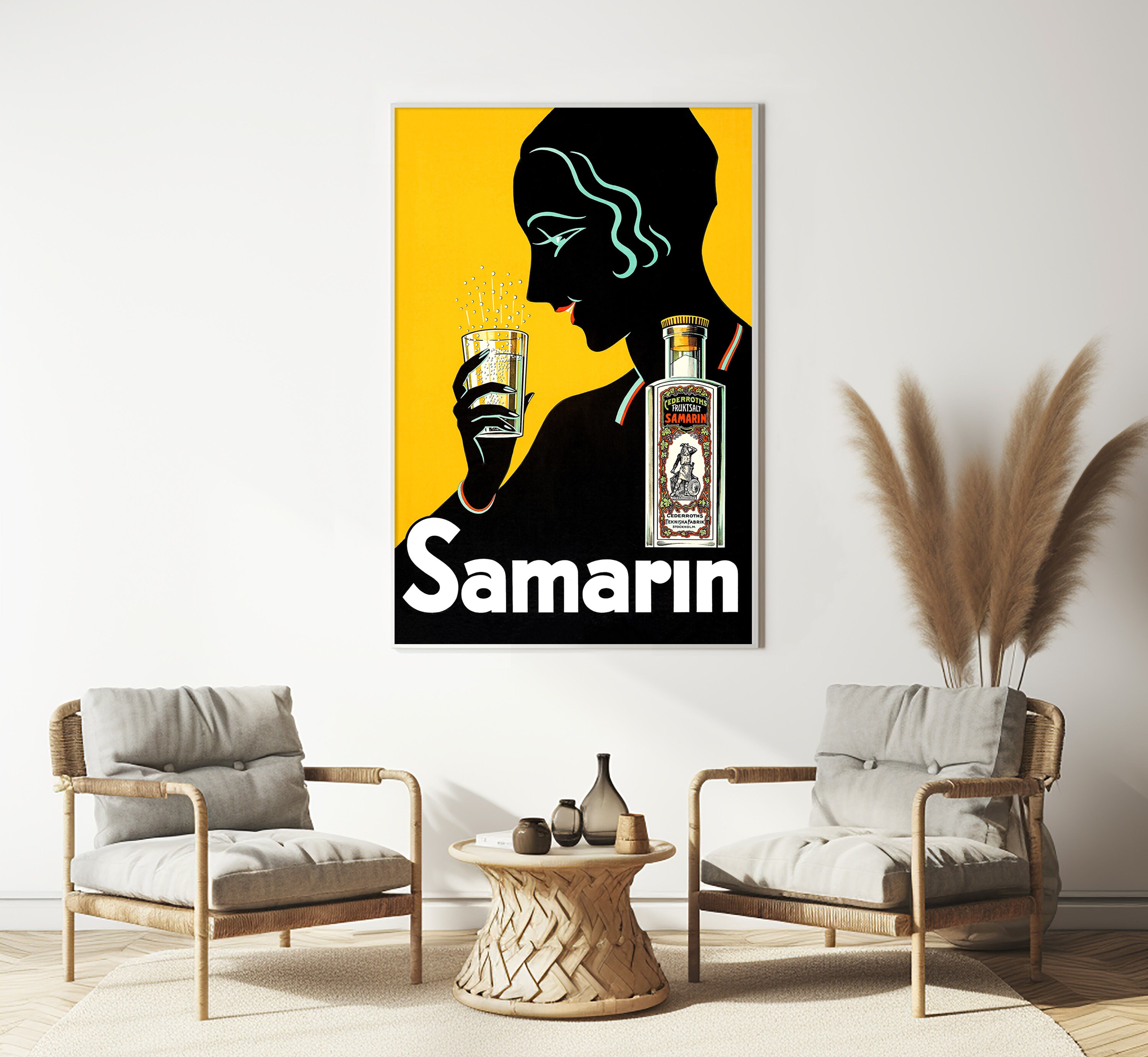 Samarin Heartburn Remedy Vintage Advertising Poster Vintage Kitchen ...