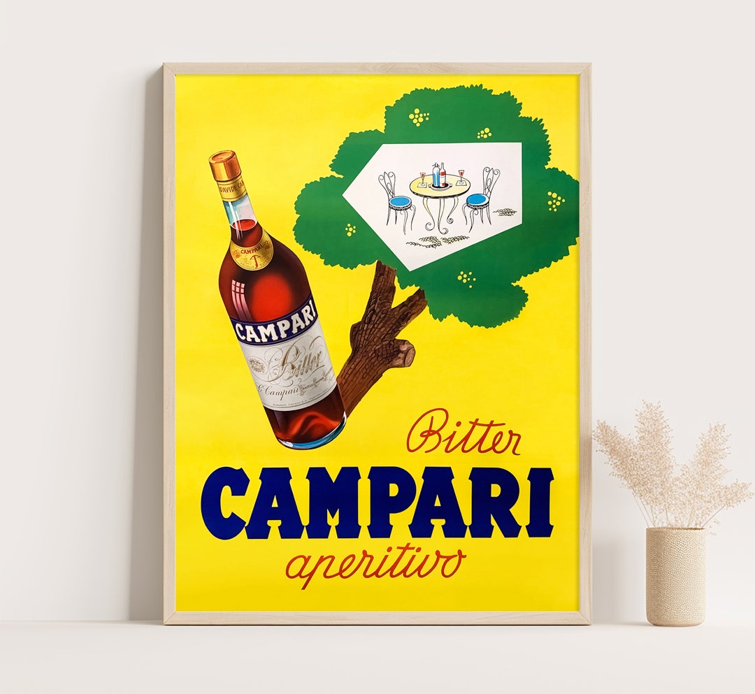 Vintage Campari Aperitivo Poster: Nino Nanni Italian Surrealist Bar ...