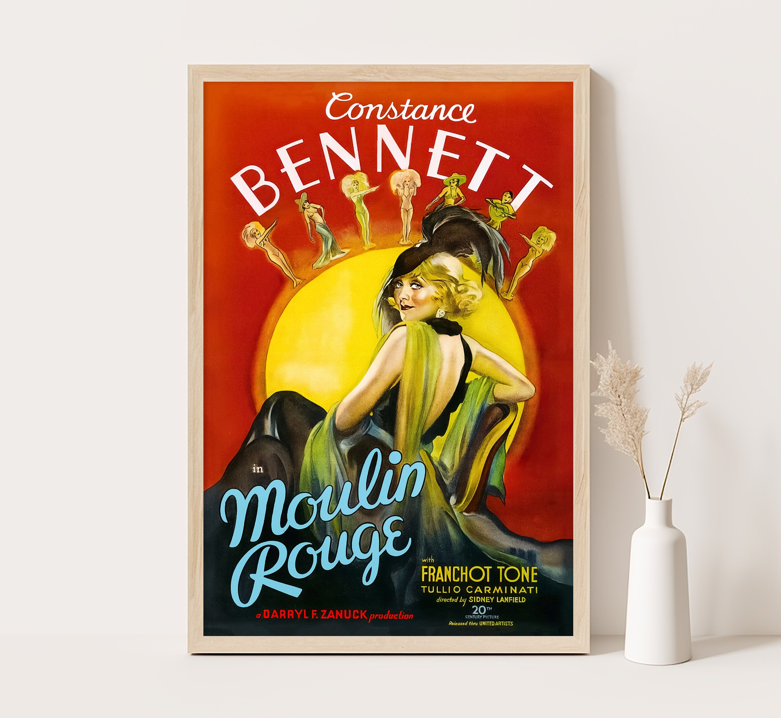 Moulin Rouge Vintage Advertising Poster, Vintage Bedroom Decor, Extra ...