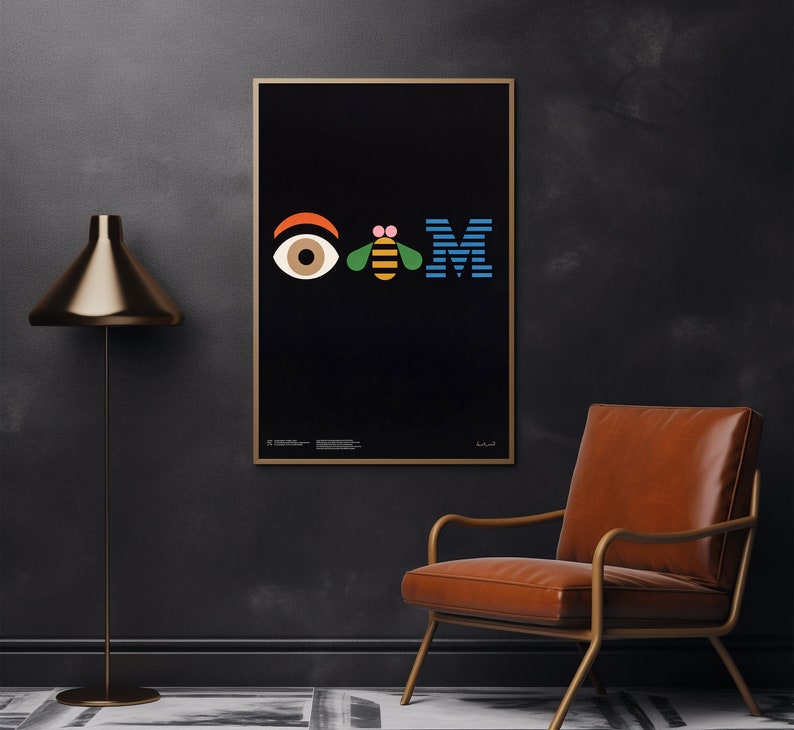 Iconic IBM Vintage Advertising Poster Vintage Office Decor Extra Large ...