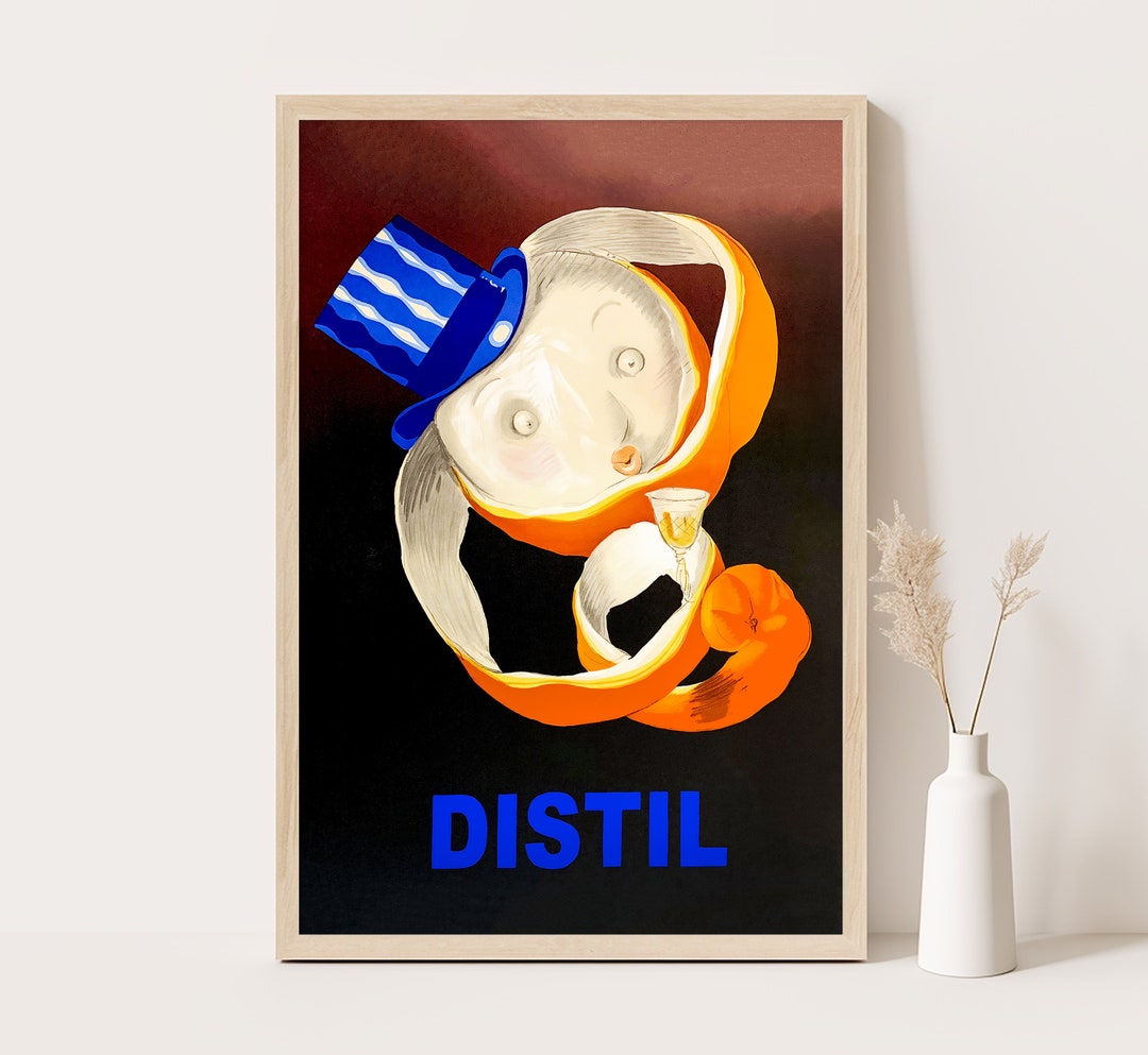 Distil Orange Liquor Vintage Advertising Poster, Vintage Kitchen Decor ...