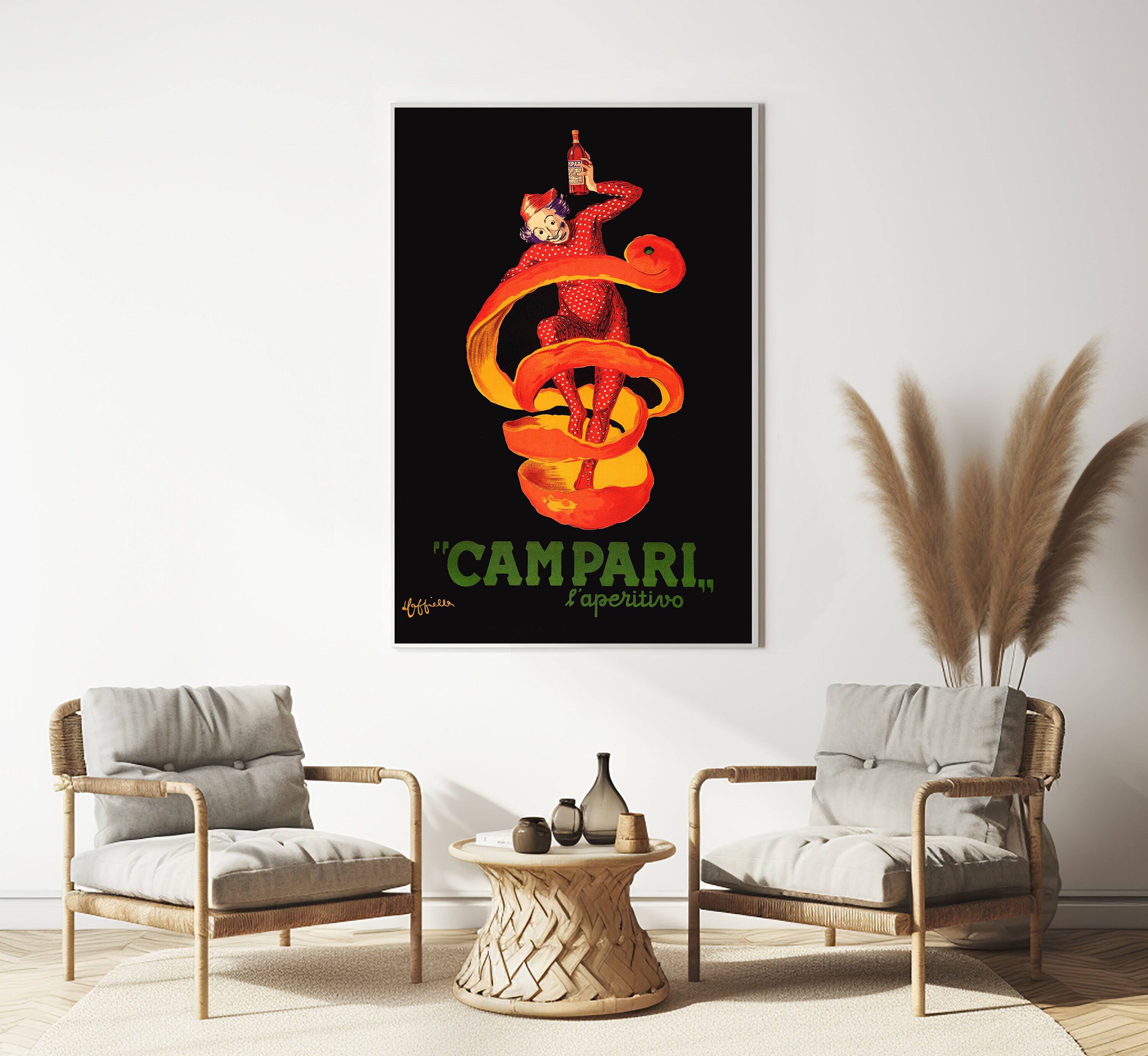 The Legendary Campari Vintage Advertising Poster, Vintage Kitchen Decor ...