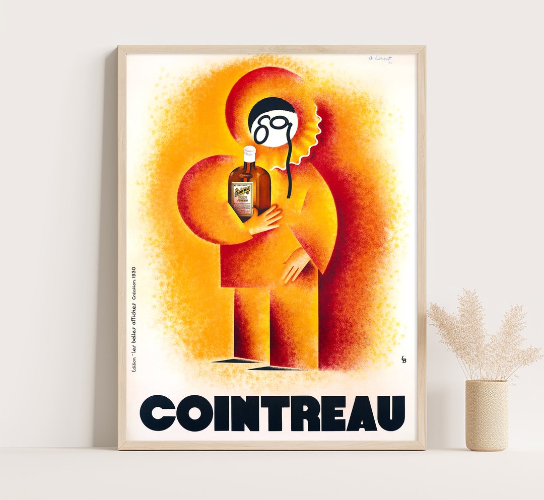 Cointreau Liquor Vintage Advertising Poster, Vintage Kitchen Wall Art ...