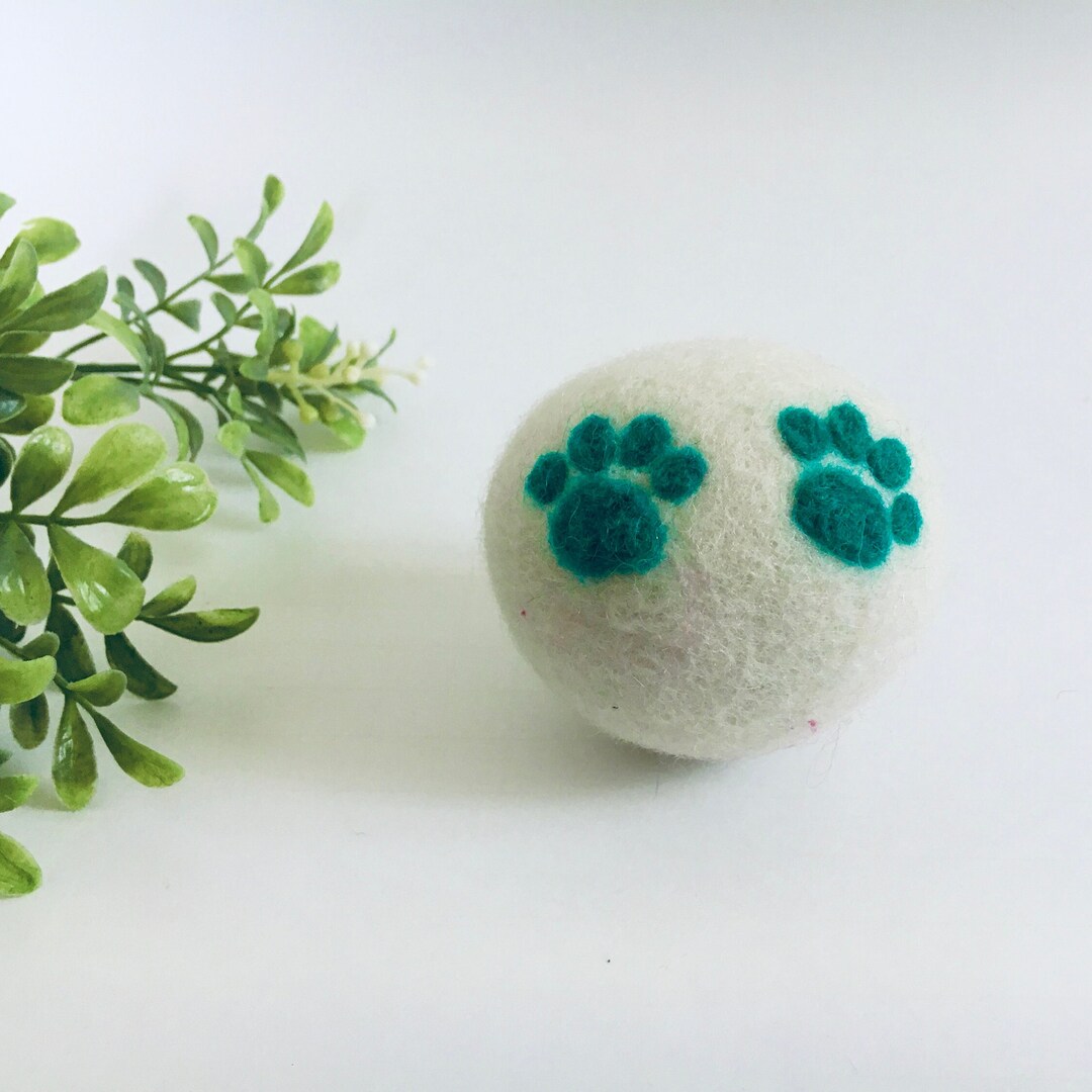 Paw Print Dryer Ball Handmade Eco-friendly Great for Gifts 100% Wool - Etsy