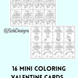 PRINTABLE Valentine Candy/ Sweets Coloring Pages and Cards PDF - Etsy