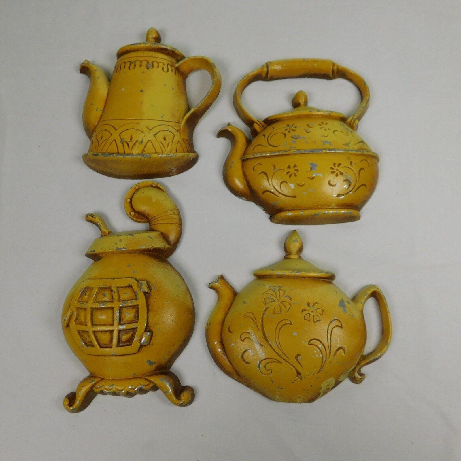 4 Vintage 1967 Sexton Cast Aluminum Retro Kitchen Decor Wall Hangings ...