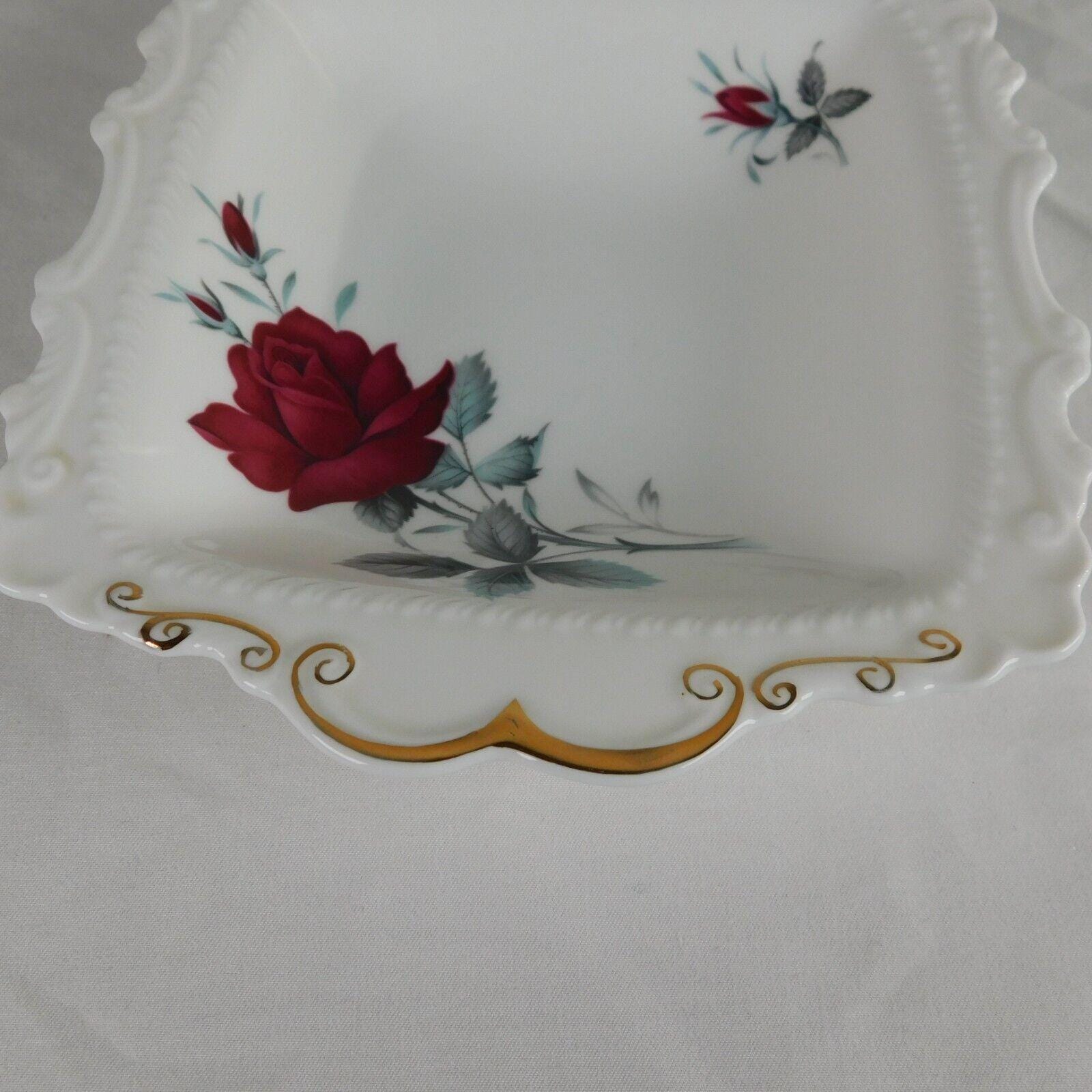 Royal Albert Sweet Romance White Floral Design Square Small Tray Meat ...