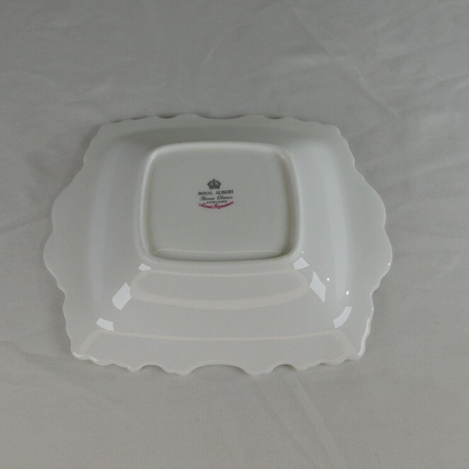 Royal Albert Sweet Romance White Floral Design Square Small Tray Meat ...