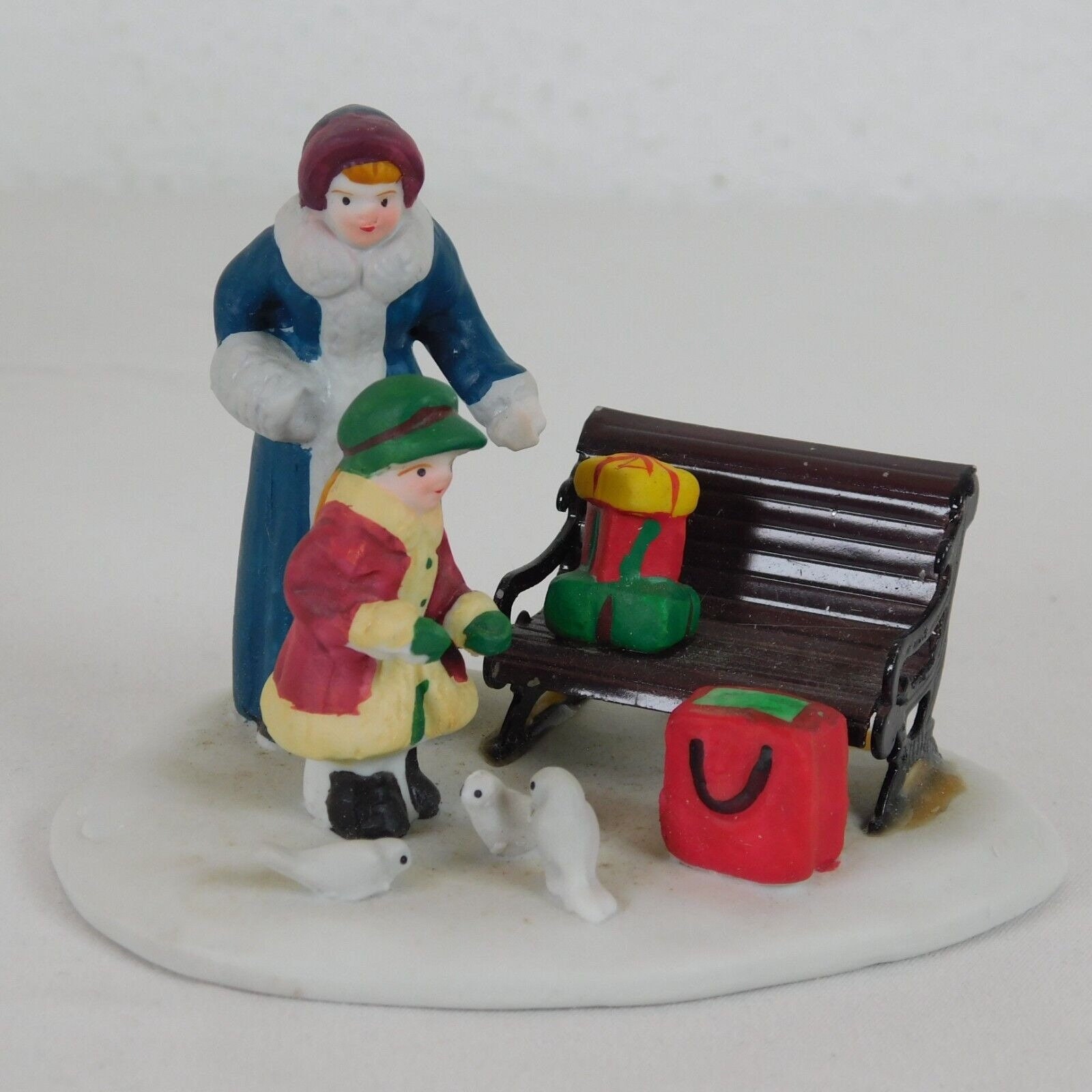 Lemax Porcelain Feeding Birds Village Collection Accessories 1995 ...