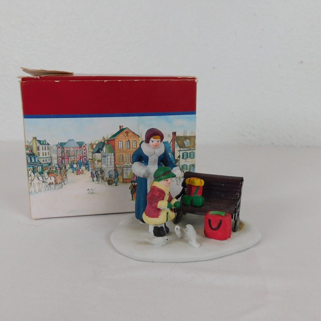 Lemax Porcelain Feeding Birds Village Collection Accessories 1995 ...