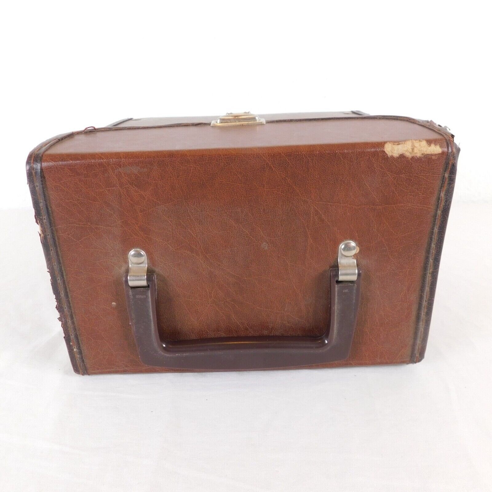45 Rpm Record Carrying Case Vintage Side Clasp Brown Plastic Handle ...