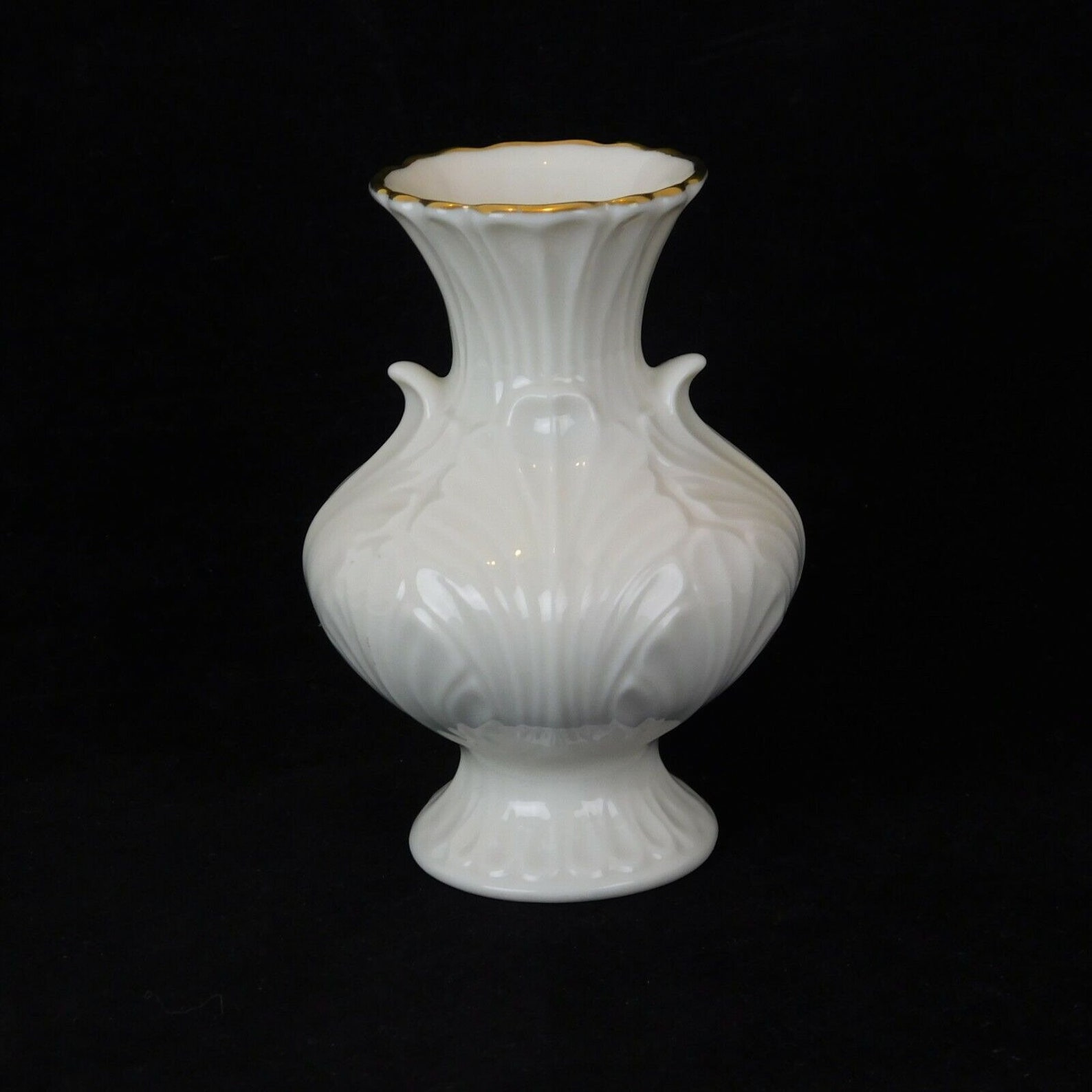 Lenox Elfin Collection Bud Vase Cream Color Tone 24k Gold Trim 4.25 ...