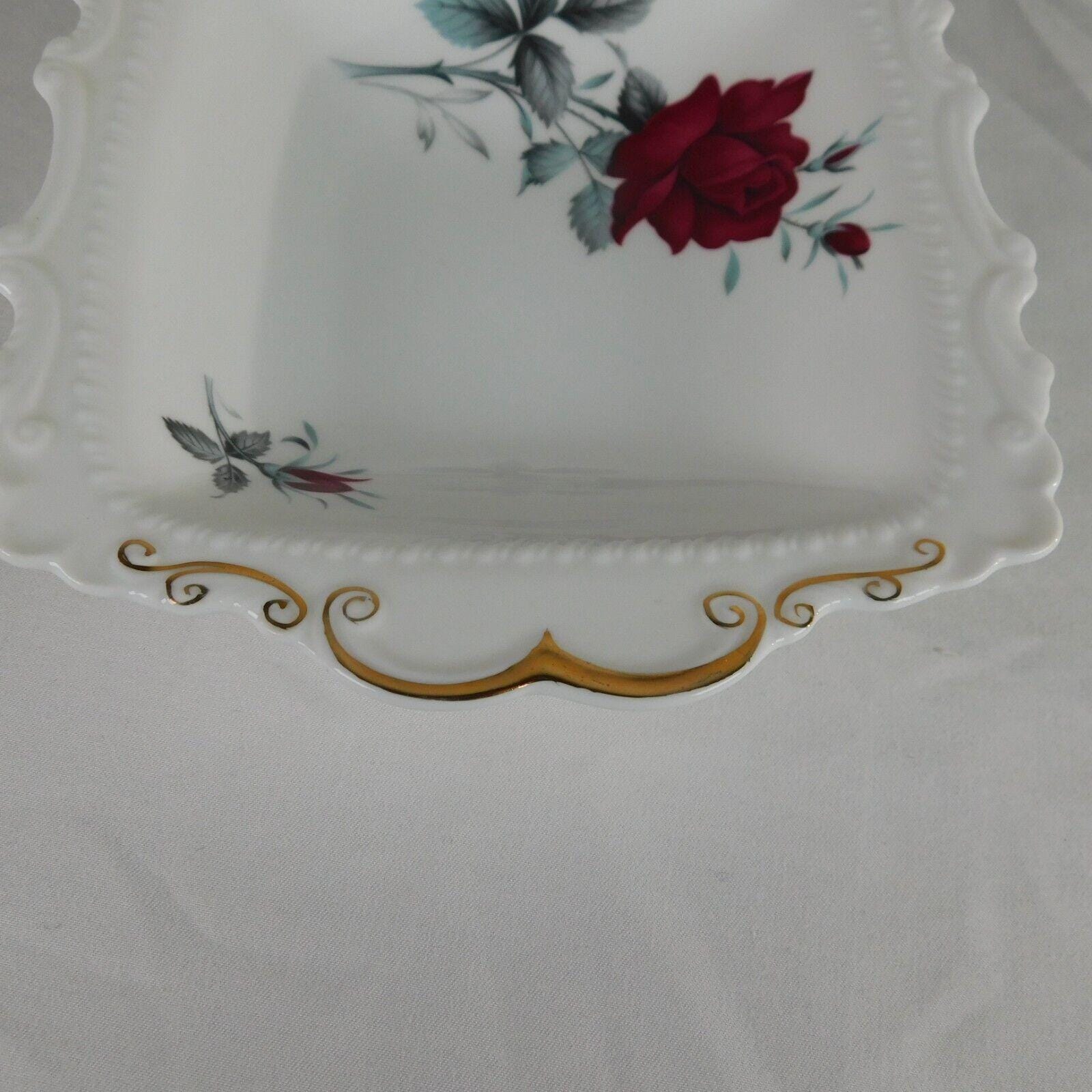 Royal Albert Sweet Romance White Floral Design Square Small Tray Meat ...