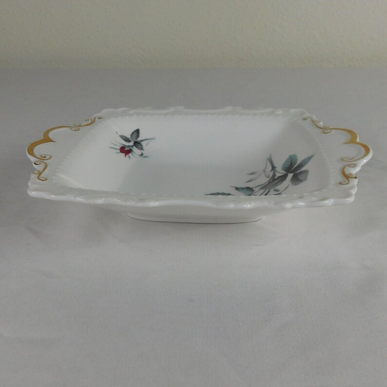 Royal Albert Sweet Romance White Floral Design Square Small Tray Meat ...