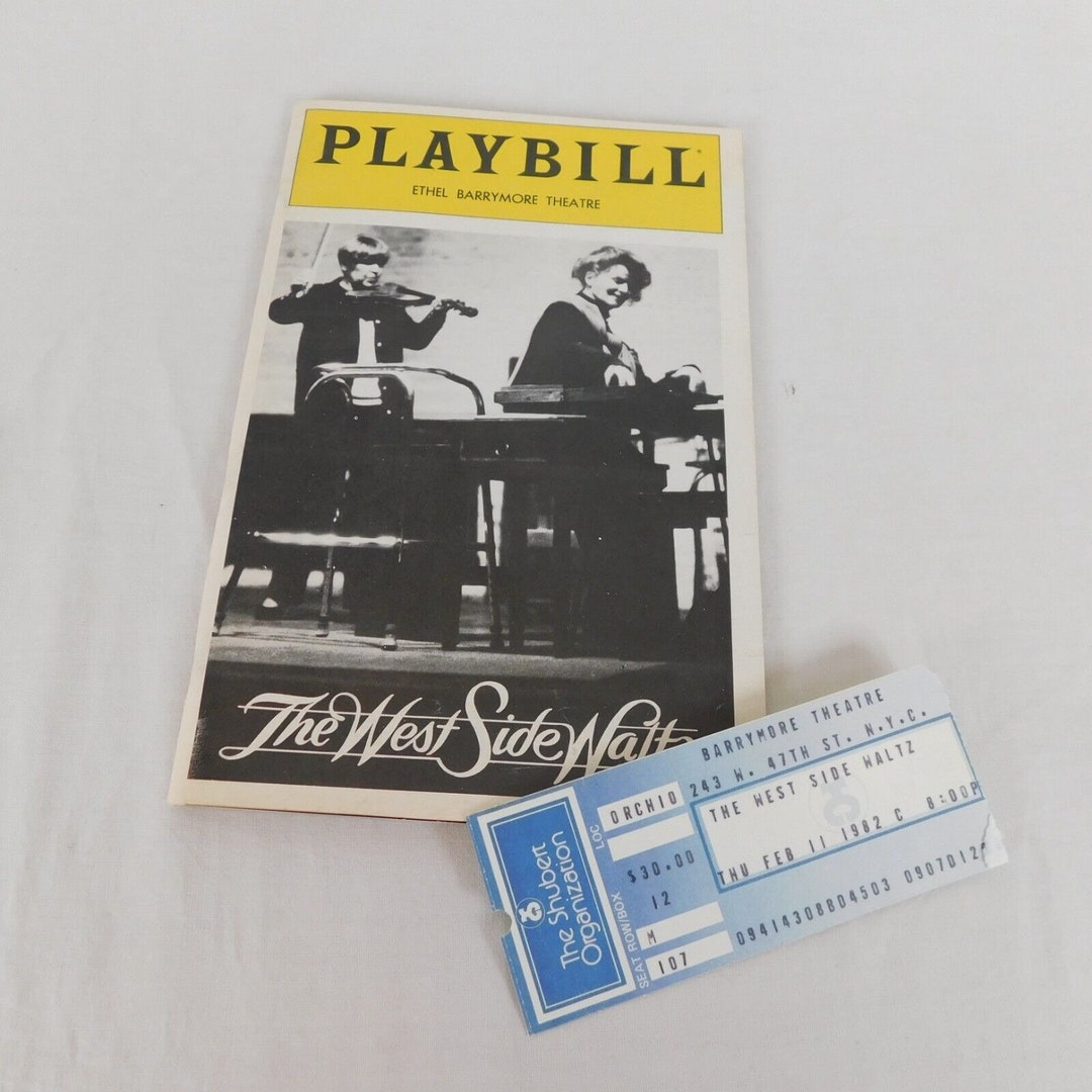 LOT West Side Waltz Playbill Ticket Feb 1982 Katherine Hepburn Dorothy ...