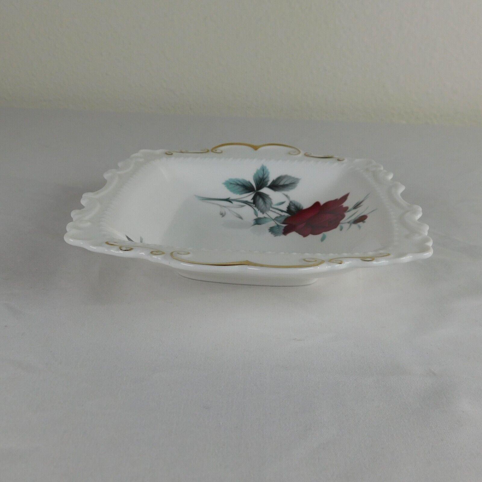 Royal Albert Sweet Romance White Floral Design Square Small Tray Meat ...
