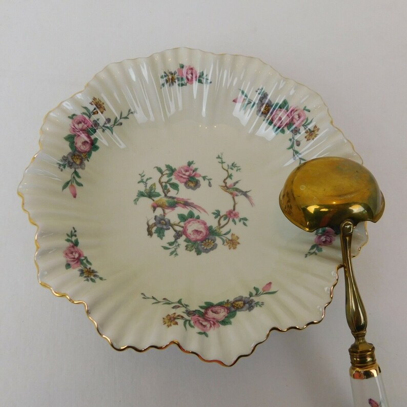 Bernardaud Limoges Porcelain Spring Time Ruffled Sauce Serving Bowl ...