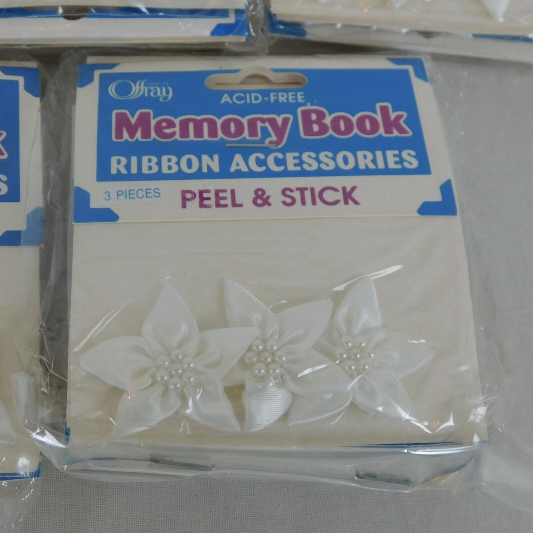 Lot of 5 Memory Book Ribbon Accessories Offray Peel Stick Acid-free ...