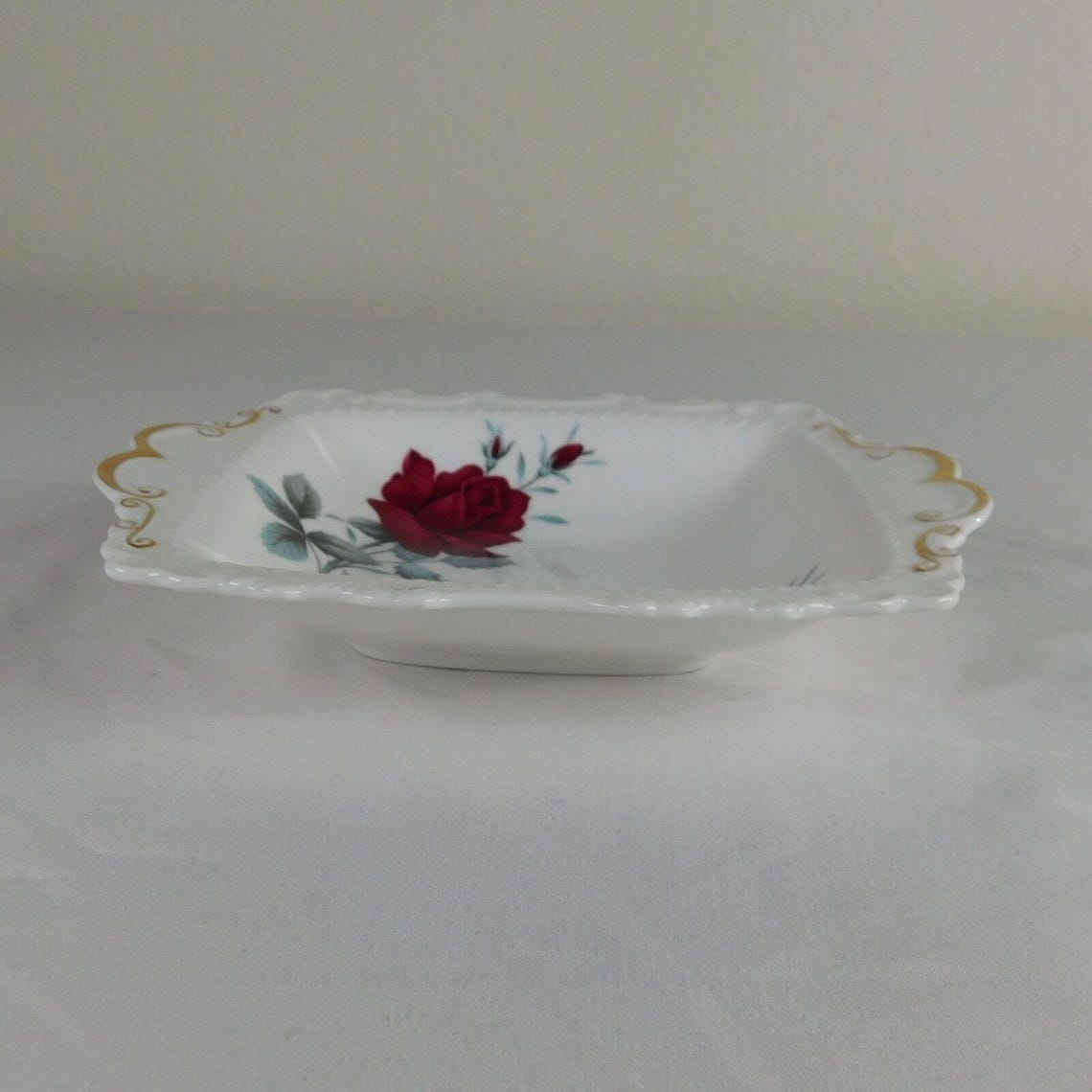 Royal Albert Sweet Romance White Floral Design Square Small Tray Meat ...