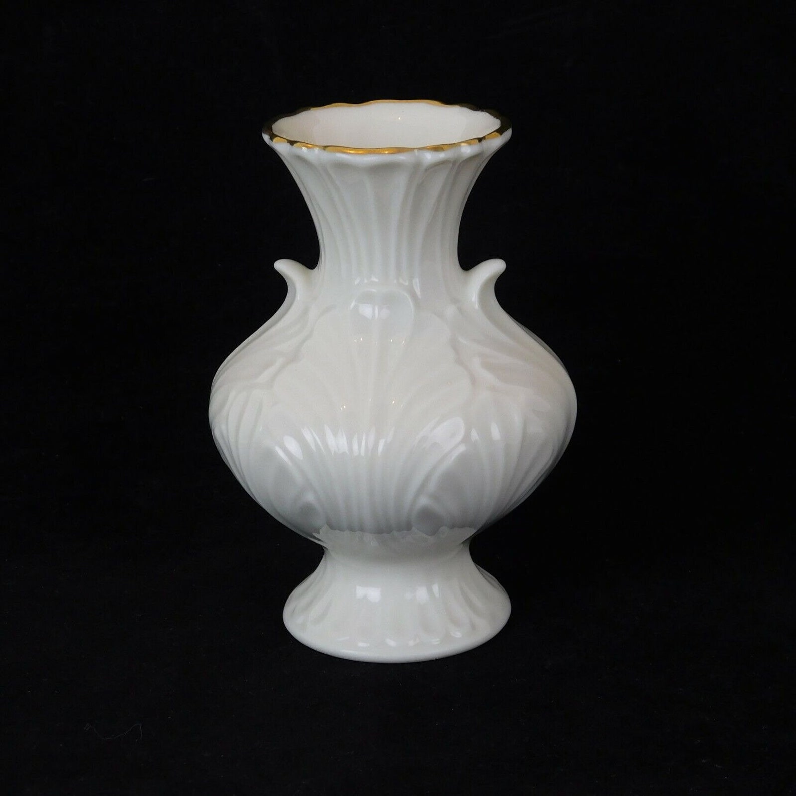 Lenox Elfin Collection Bud Vase Cream Color Tone 24k Gold Trim 4.25 ...