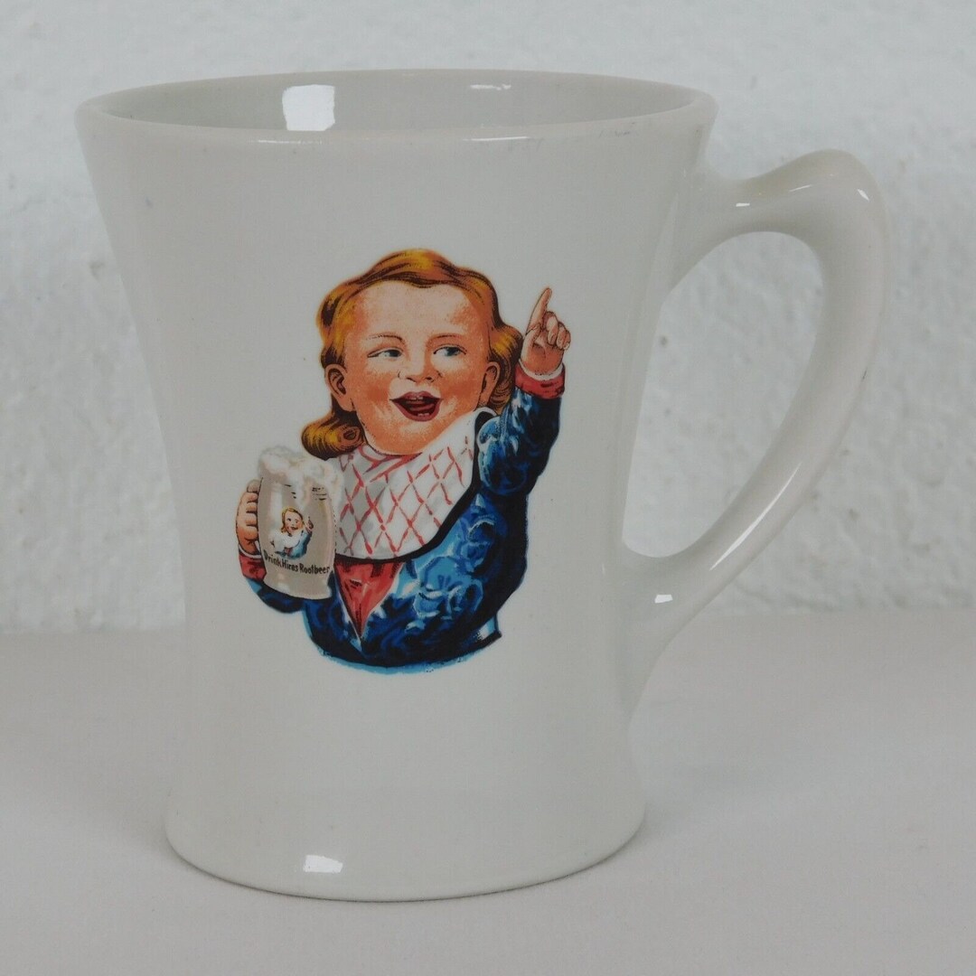 Hires Root Beer Mug 1960's Reproduction of Ugly Boy Mascot Advertising ...