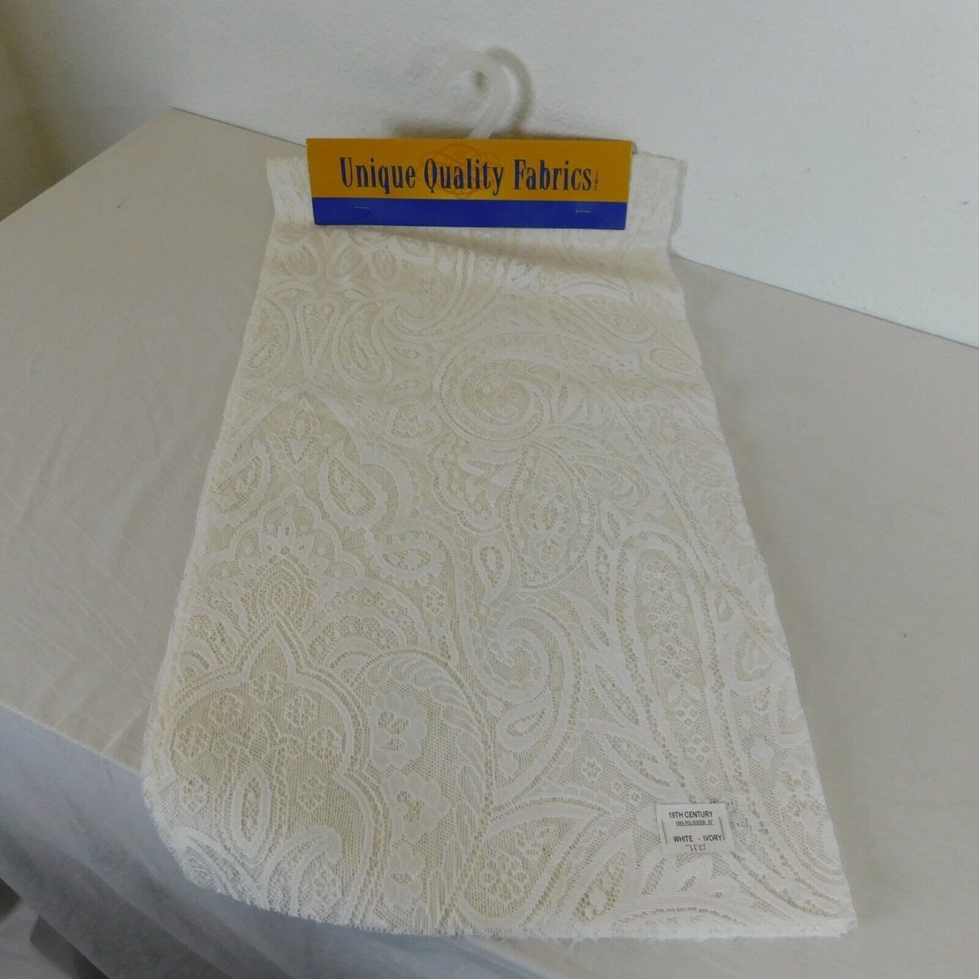 White Lace Fabric Samples 9 Pieces Unique Quality Fabrics Inc Polyester ...