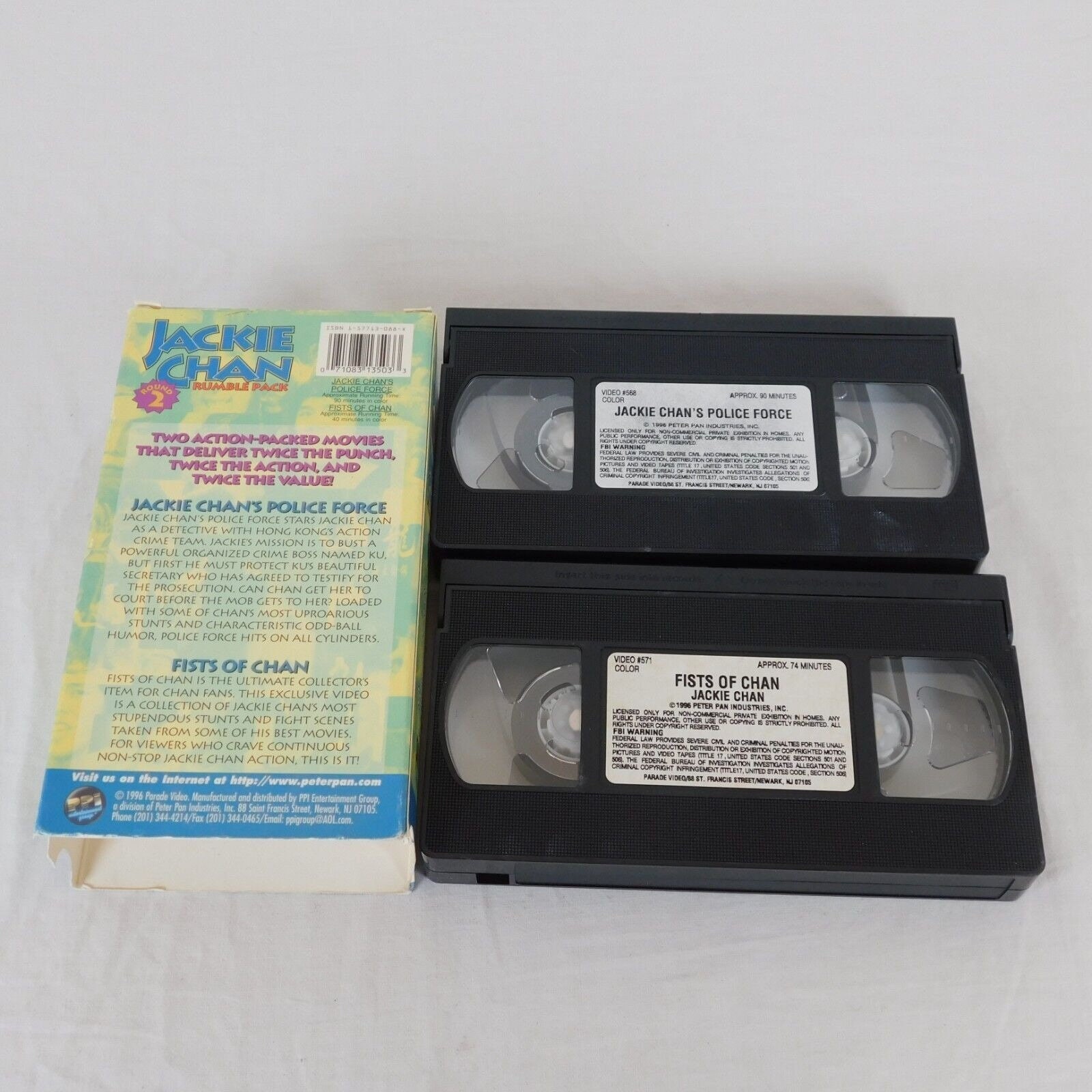 Lot of 8 Jackie Chan VHS Movies First Strike Who Am I Police Force ...