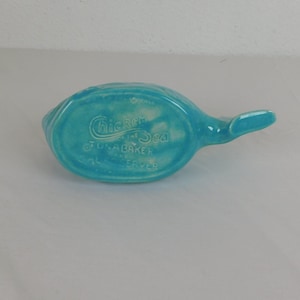 Bauer Chicken of the Sea Tuna Baker Figural Fish Blue Salad Server W/o ...