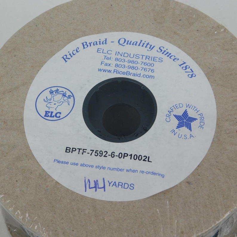 Rice Uniform Braid Sewing Trim 3/16" Navy ELC Industries NEW Spool 144 ...
