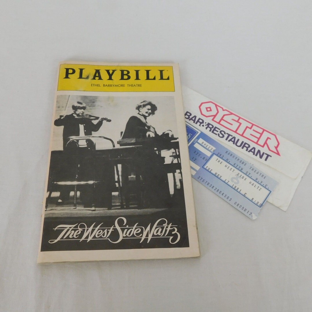 LOT West Side Waltz Playbill Ticket 17 Nov 1981 Katherine Hepburn 1ST ...