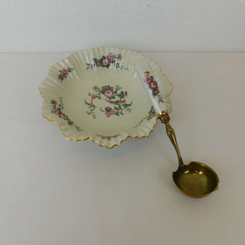 Bernardaud Limoges Porcelain Spring Time Ruffled Sauce Serving Bowl ...