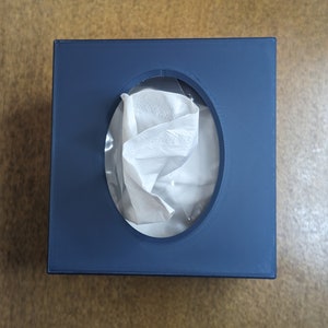 Tissue Box Cover, Navy Blue, Tissue Box, Tissue Cover, Minimalist ...