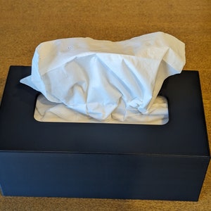 Rectangular Tissue Box Cover, Matte Black, Black Tissue Box Cover ...